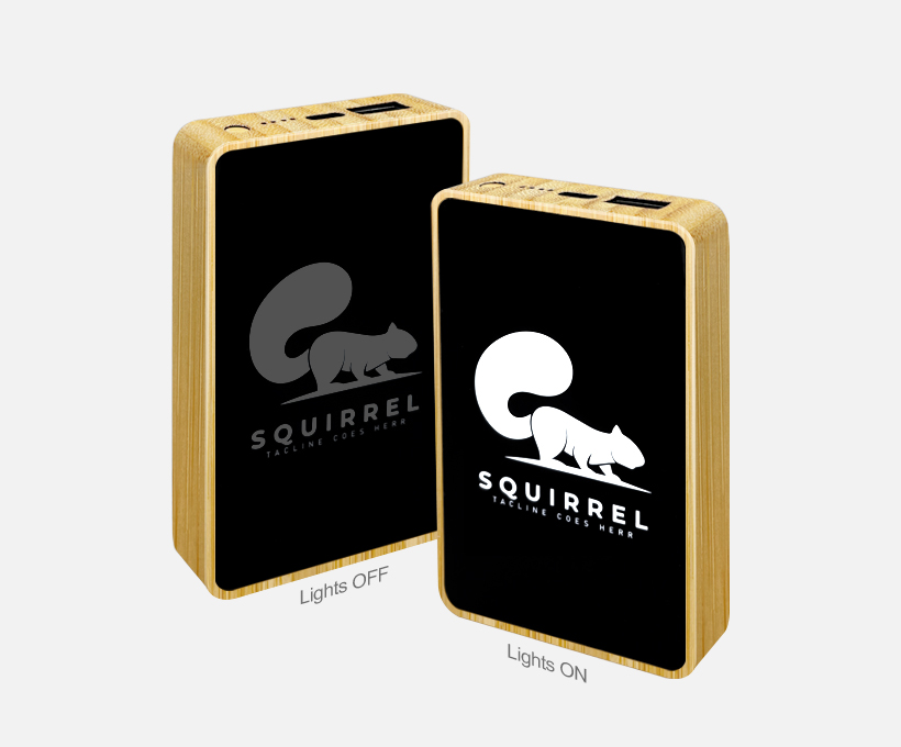 5000mAh Light Up White Logo Bamboo Power Bank ESPB-25N – Wireless ...